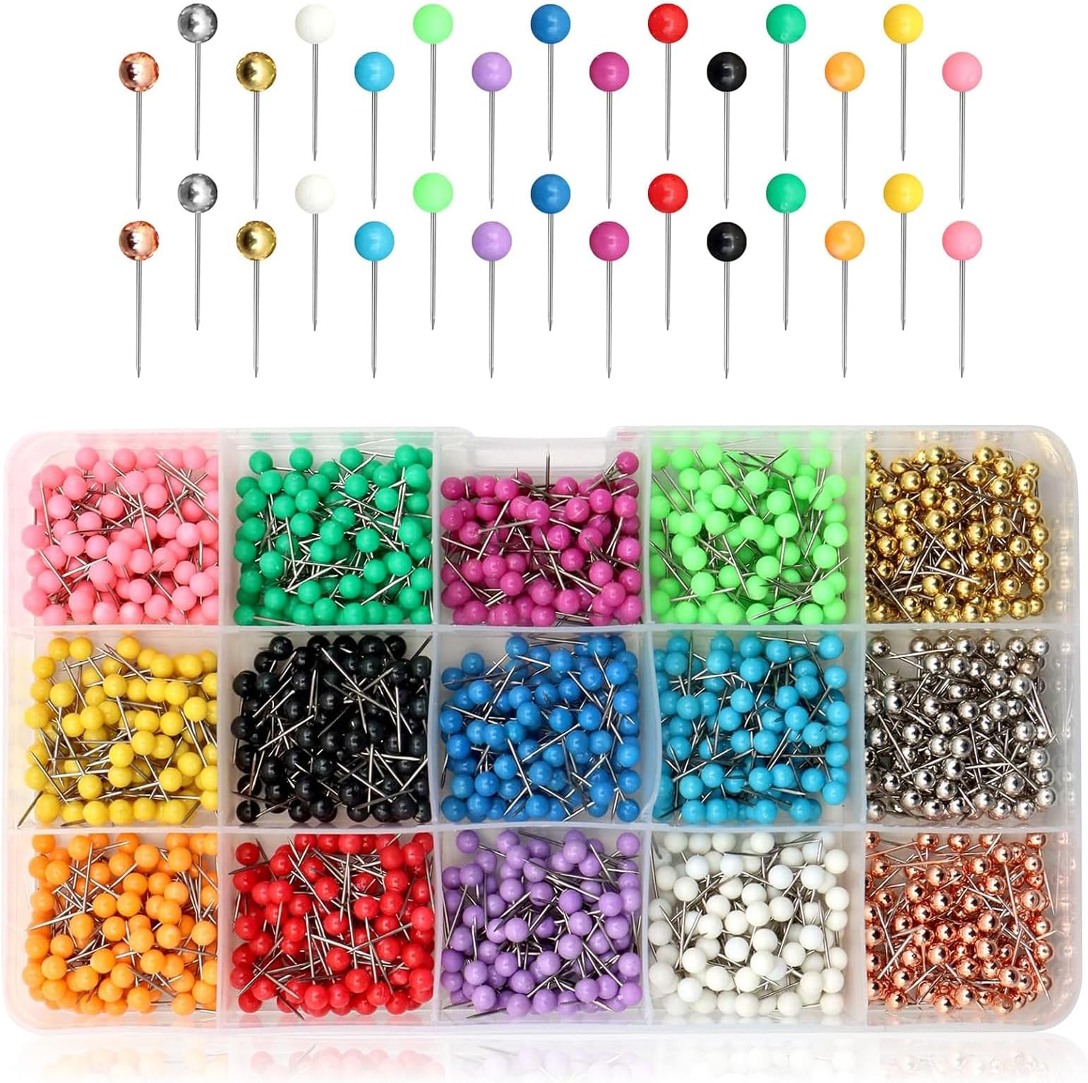 5 Star Map Pins 5mm Head Assorted [Pack of 100] : Amazon.co.uk ...