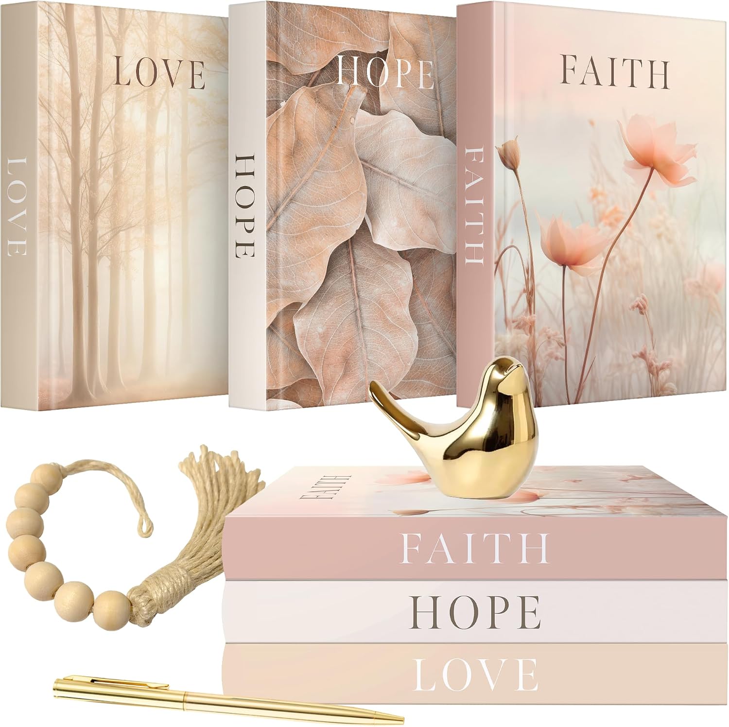 Amazon.com: Set of 3 Decorative Books , Books for Home Decor , Includes ...