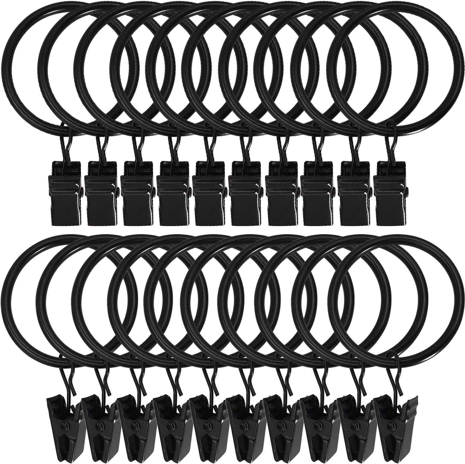 Amazon.com: Ivilon Drapery Curtain Clips with Rings - Set of 14 ...