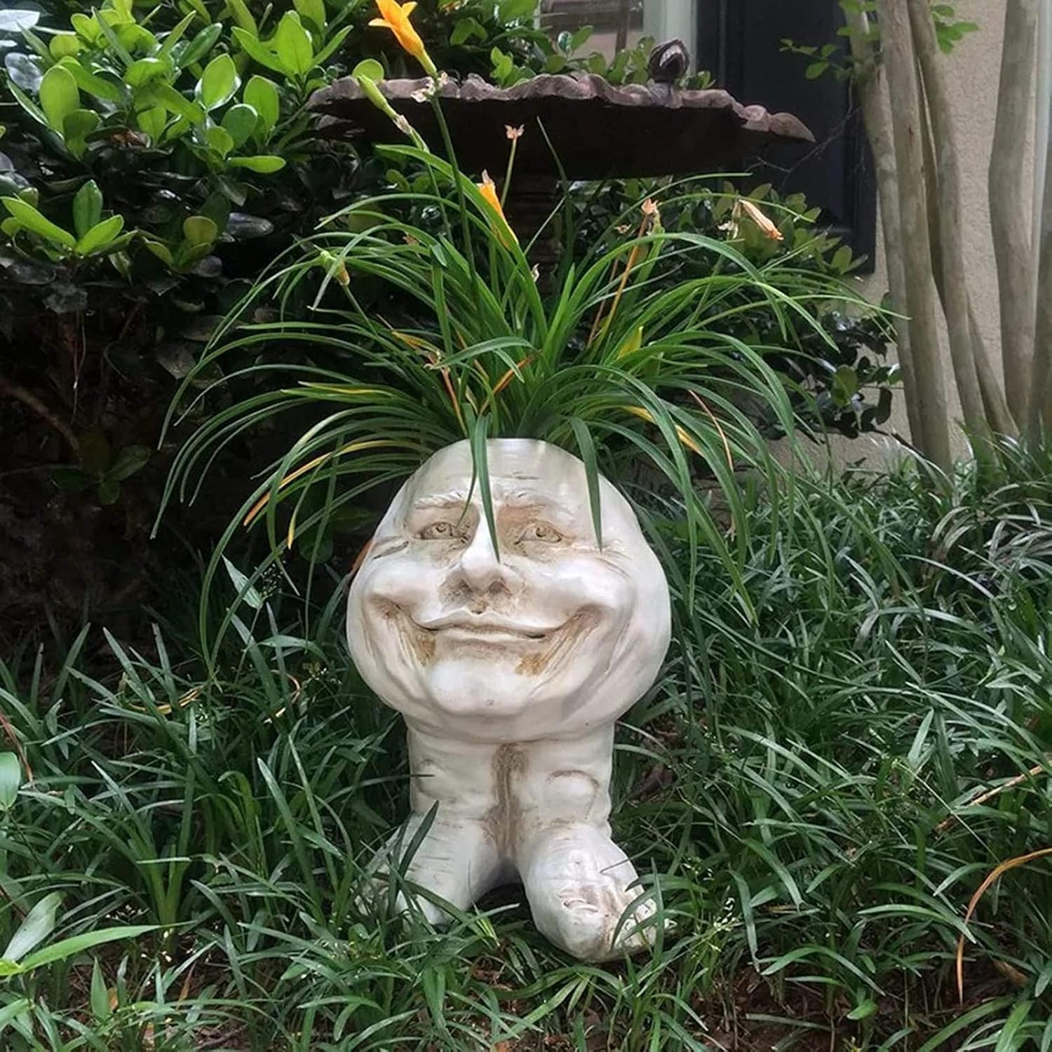 Mugglys Face Statue Planter,Funny Face Plant Pots,Funny Muggly Face ...