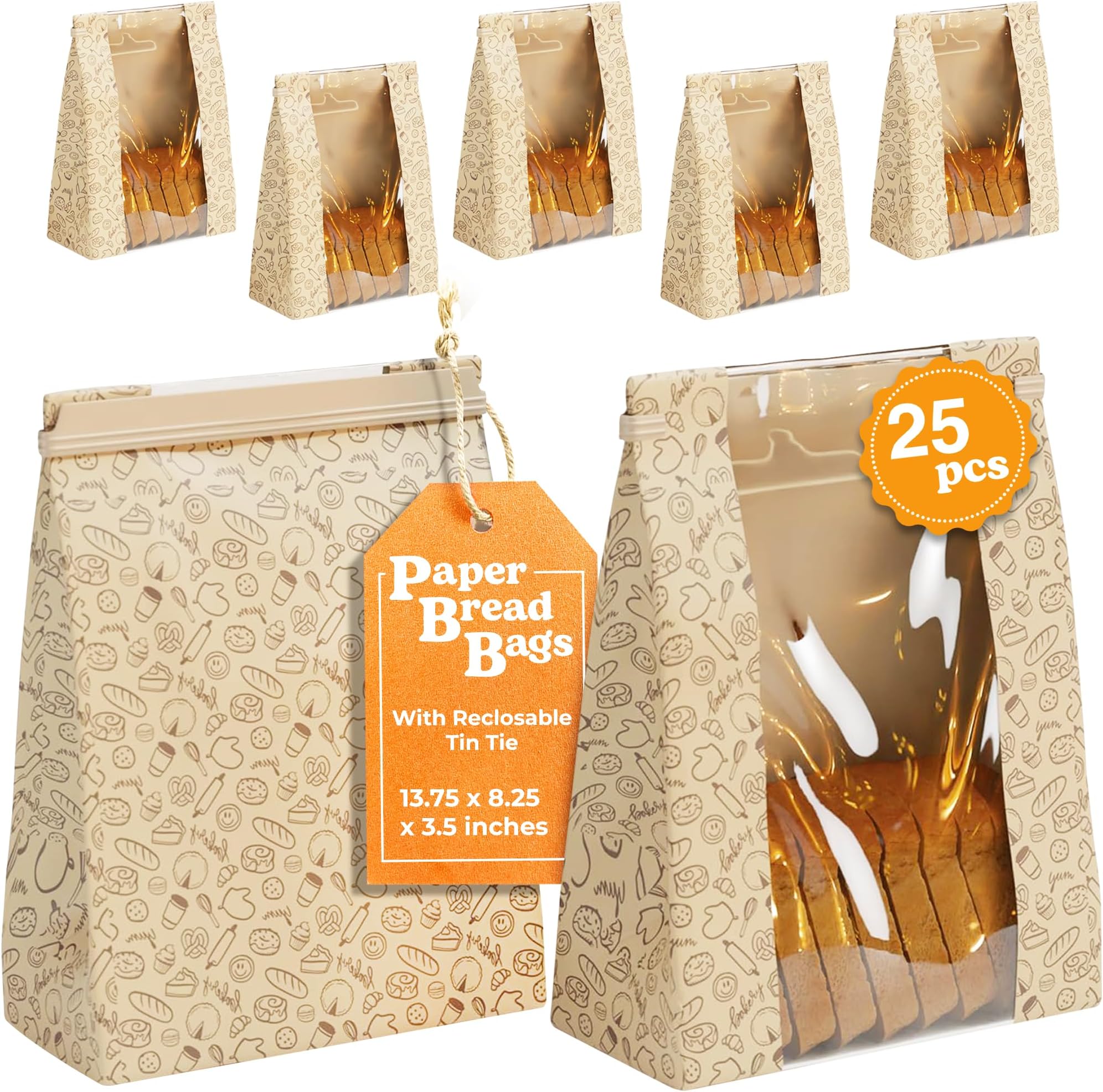 Amazon.com: Bread Bags for Homemade Bread Sourdough - 50 Pack Large ...
