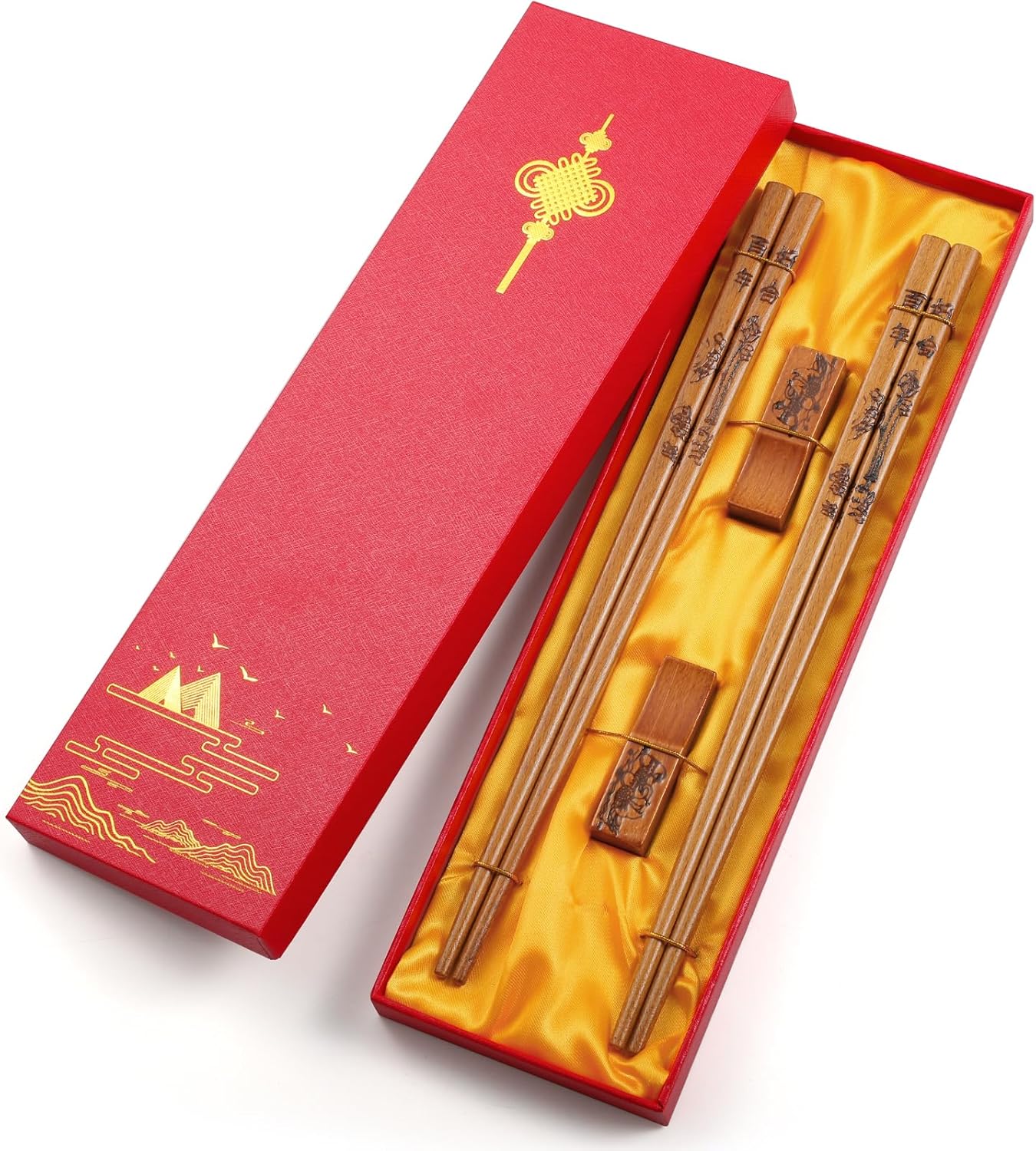 Amazon.com: Chopsticks Reusable,Chinese Traditional Stylish Chopsticks ...
