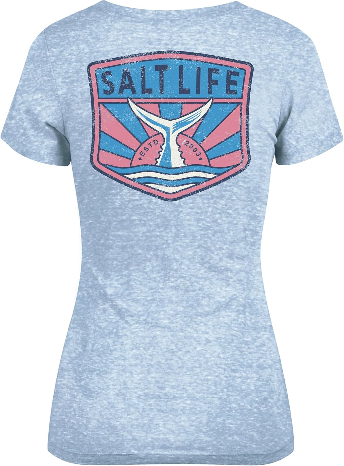 Salt Life Women's Sunrays and Fish Tails Short Sleeve Tri-Blend V-Neck ...