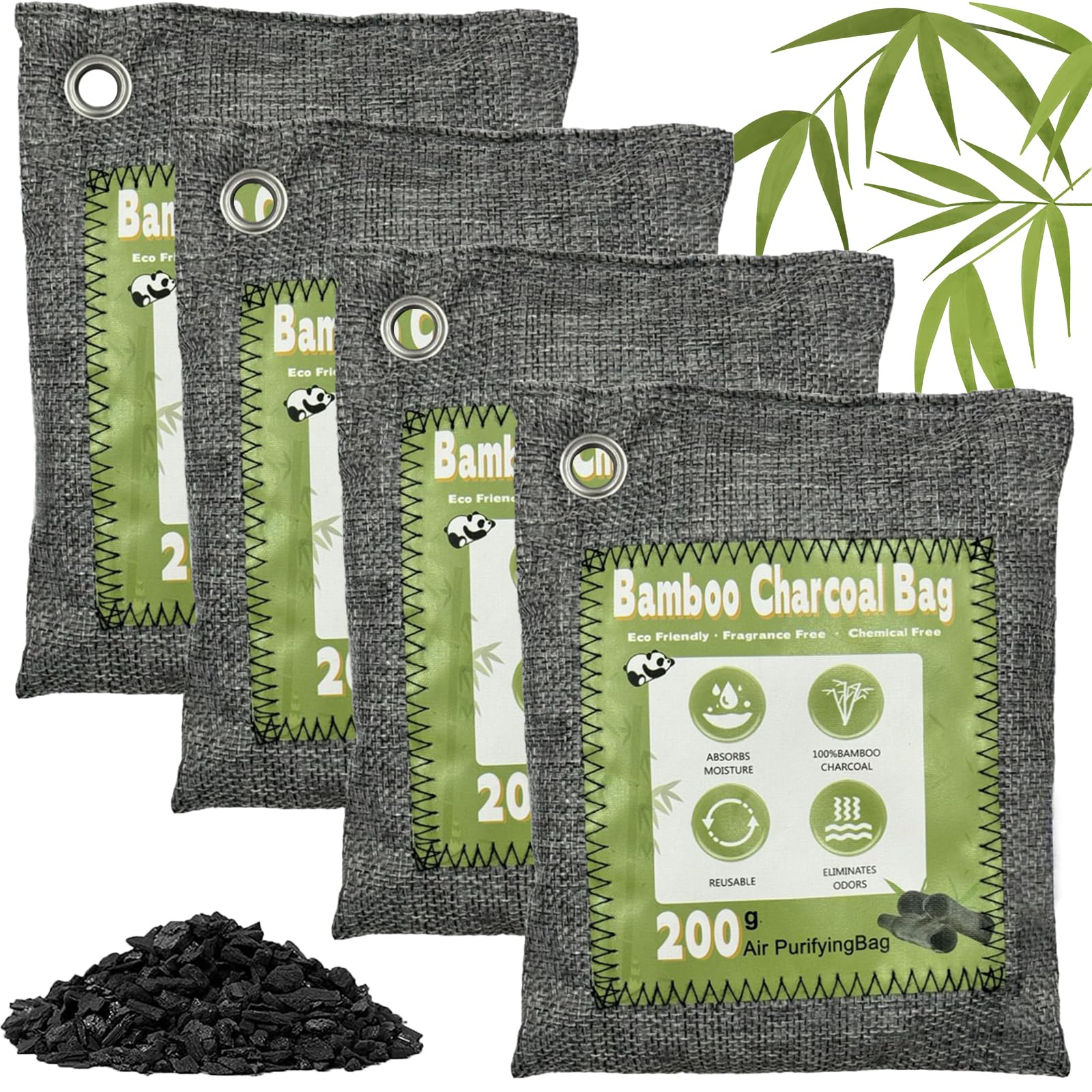 Amazon.com: Activated Charcoal Odor Absorber for Strong Odor，Bamboo ...