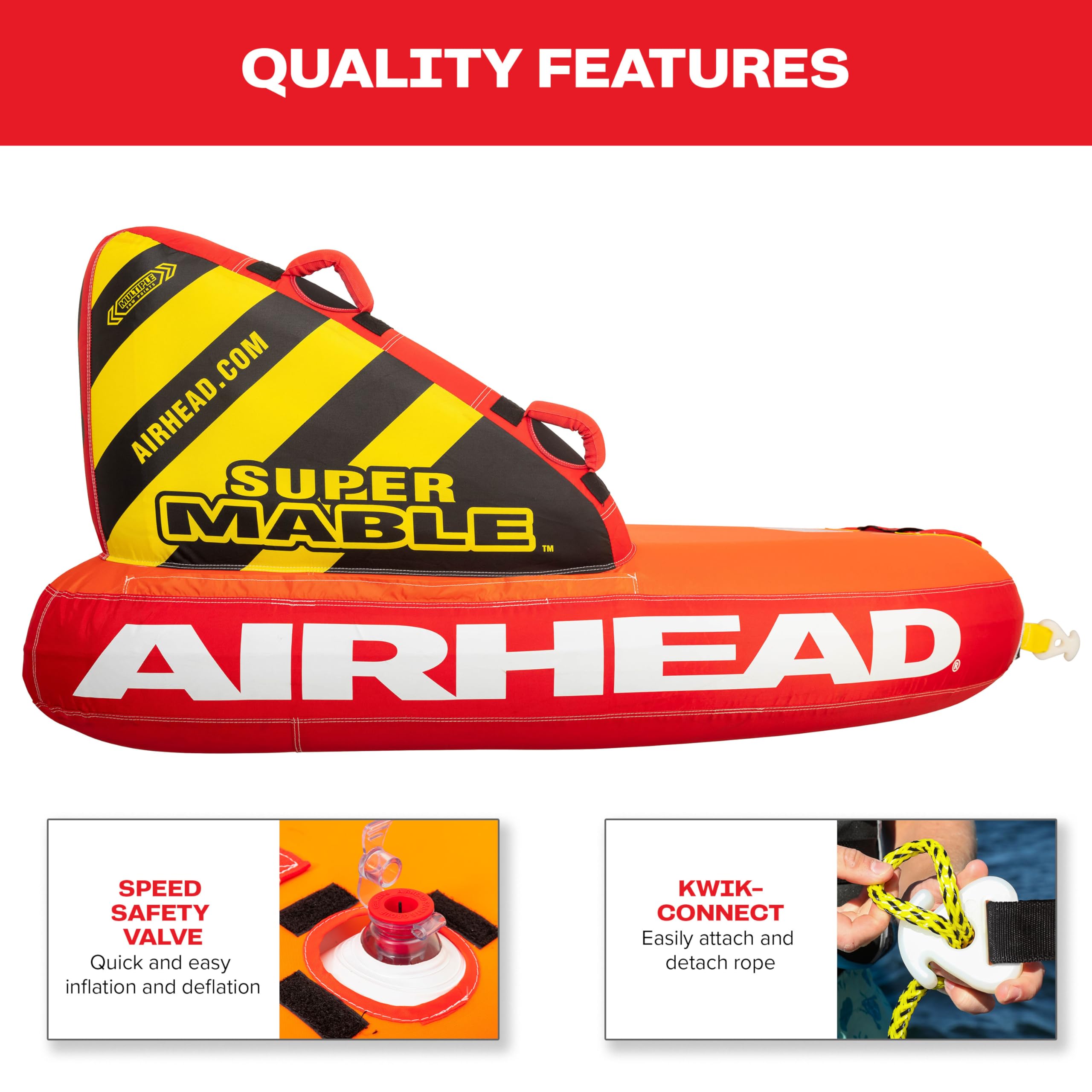 Snapklik.com : Airhead Lil Mable Tailgate Towable Tube For Boating, 1 ...