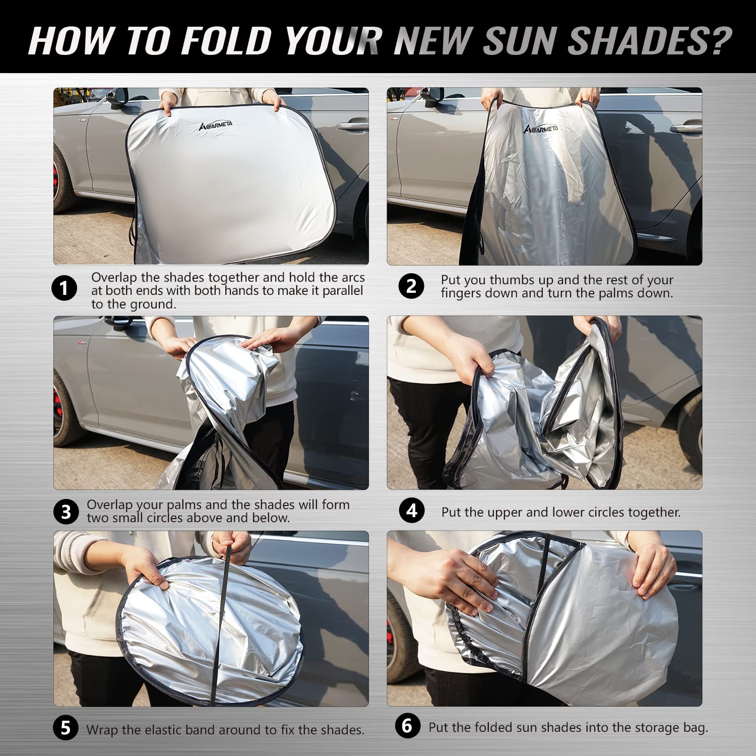 Car Sun Shade for Windshield,2 Piece Front Window Car Sun Shade ...