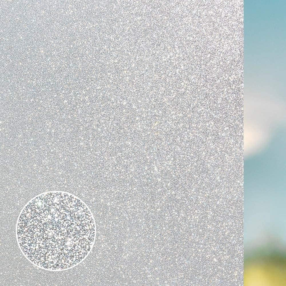Amazon.com: Finnez Window Privacy Film Frosted Glass Electrostatic ...