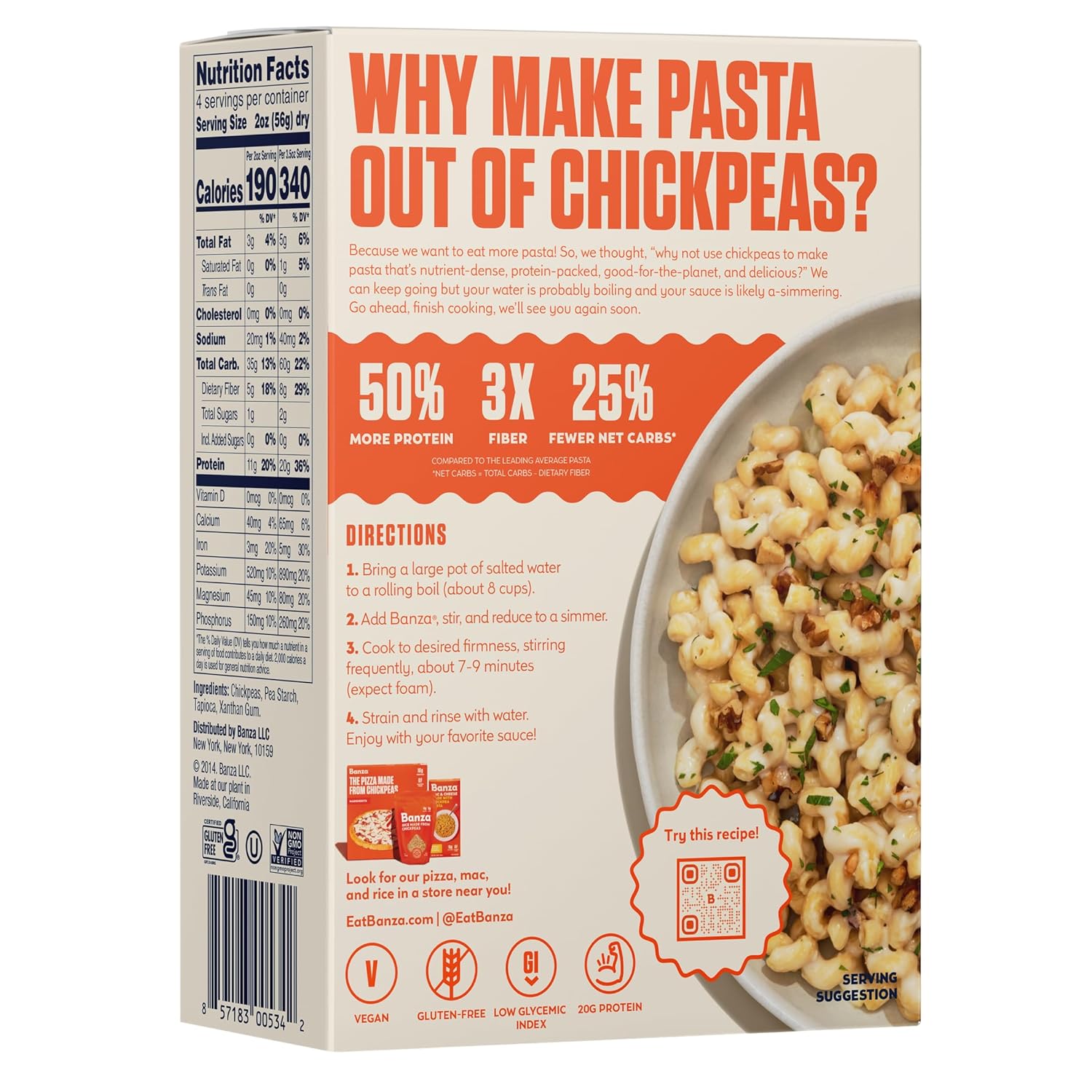 Buy Banza Chickpea Pasta Cavatappi - 8 oz at Ubuy Nepal