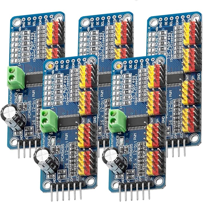 AZDelivery PCA9685 16 Kanal 12 Bit PWM Servotreiber kompatibel mit ...