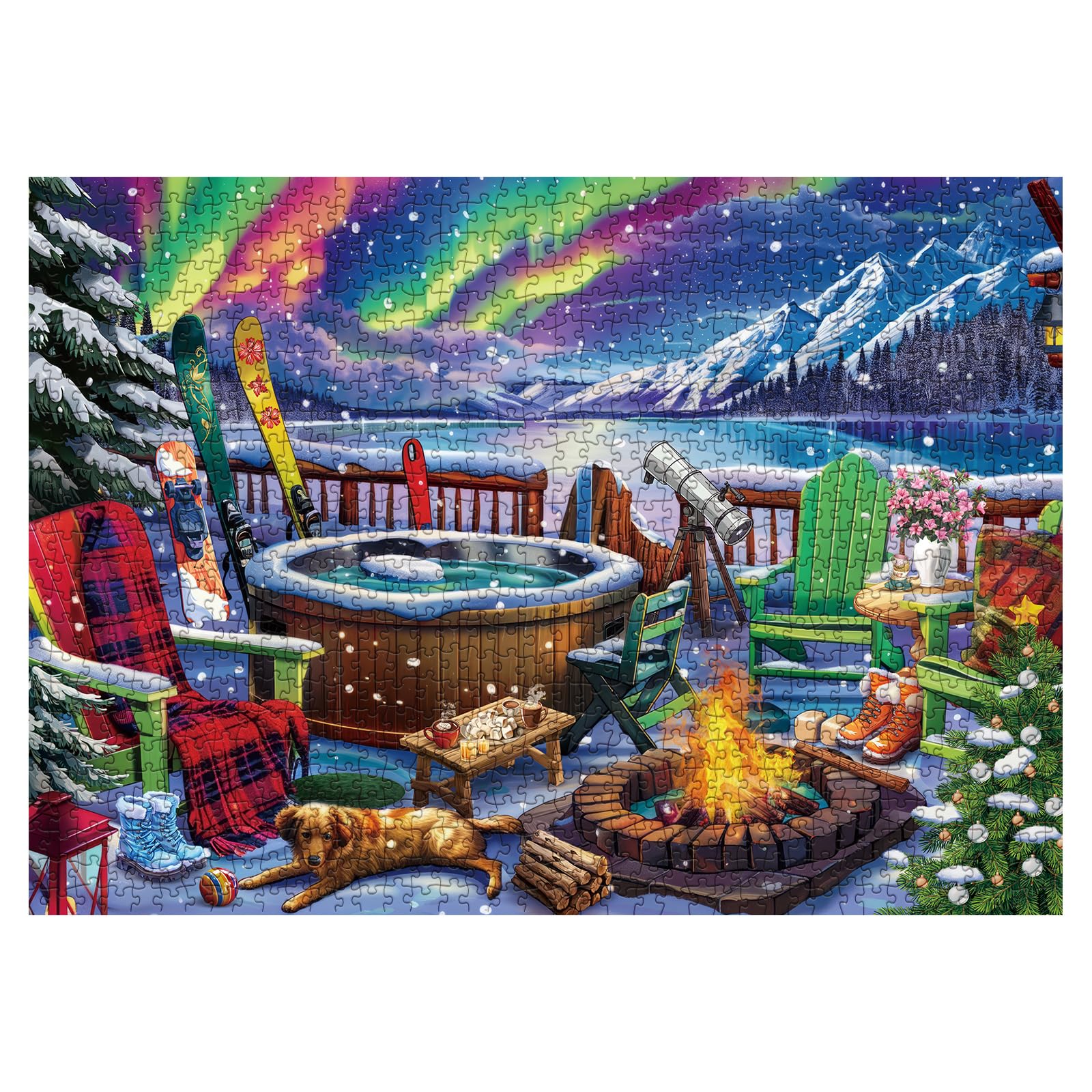 Amazon.com: Northern Light Landscape Puzzle for Adults 1000 Pieces ...