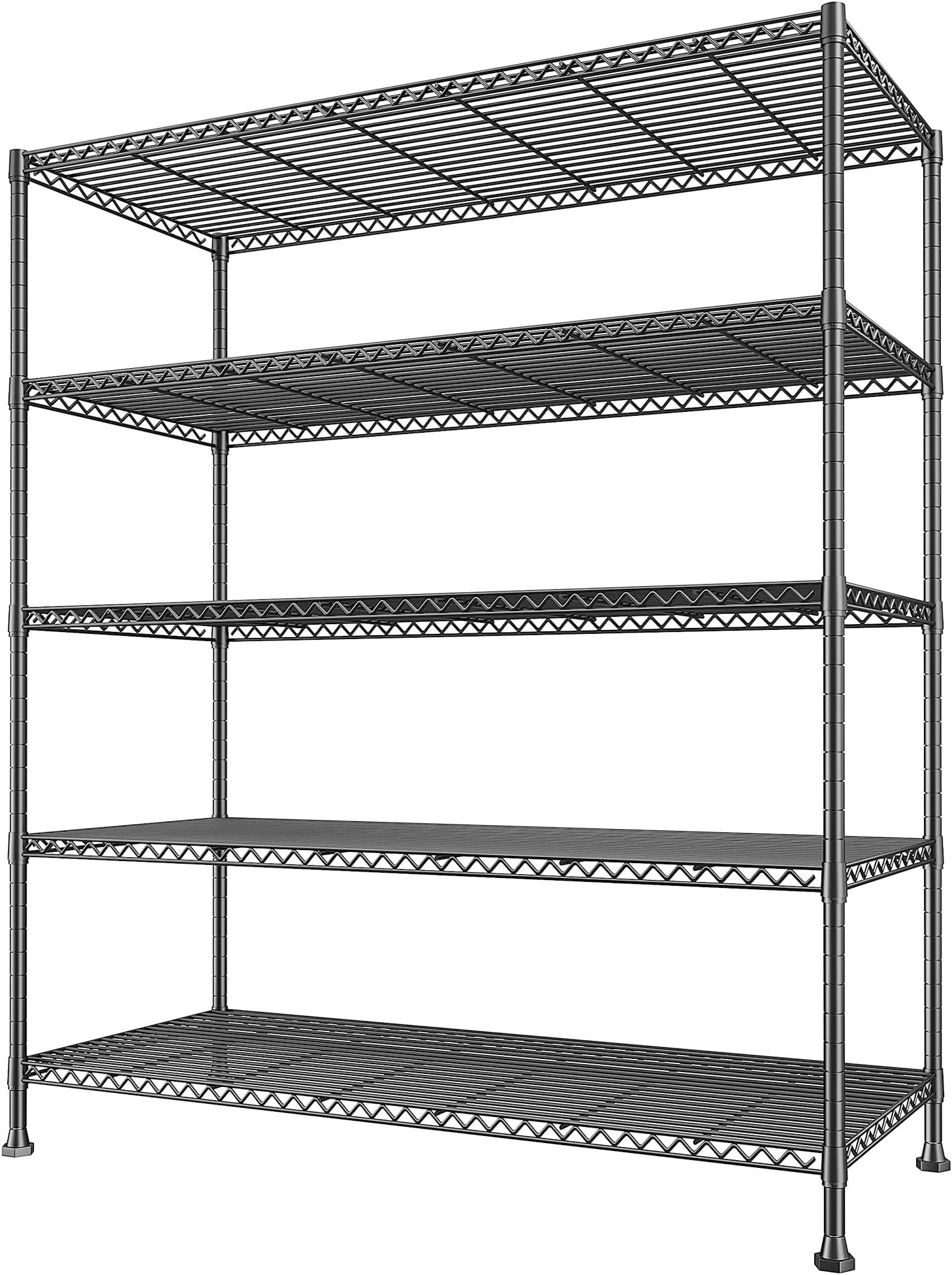 Amazon.com: REIBII 45.5''W Storage Shelves Wire Shelving, 5 Tier Pantry ...