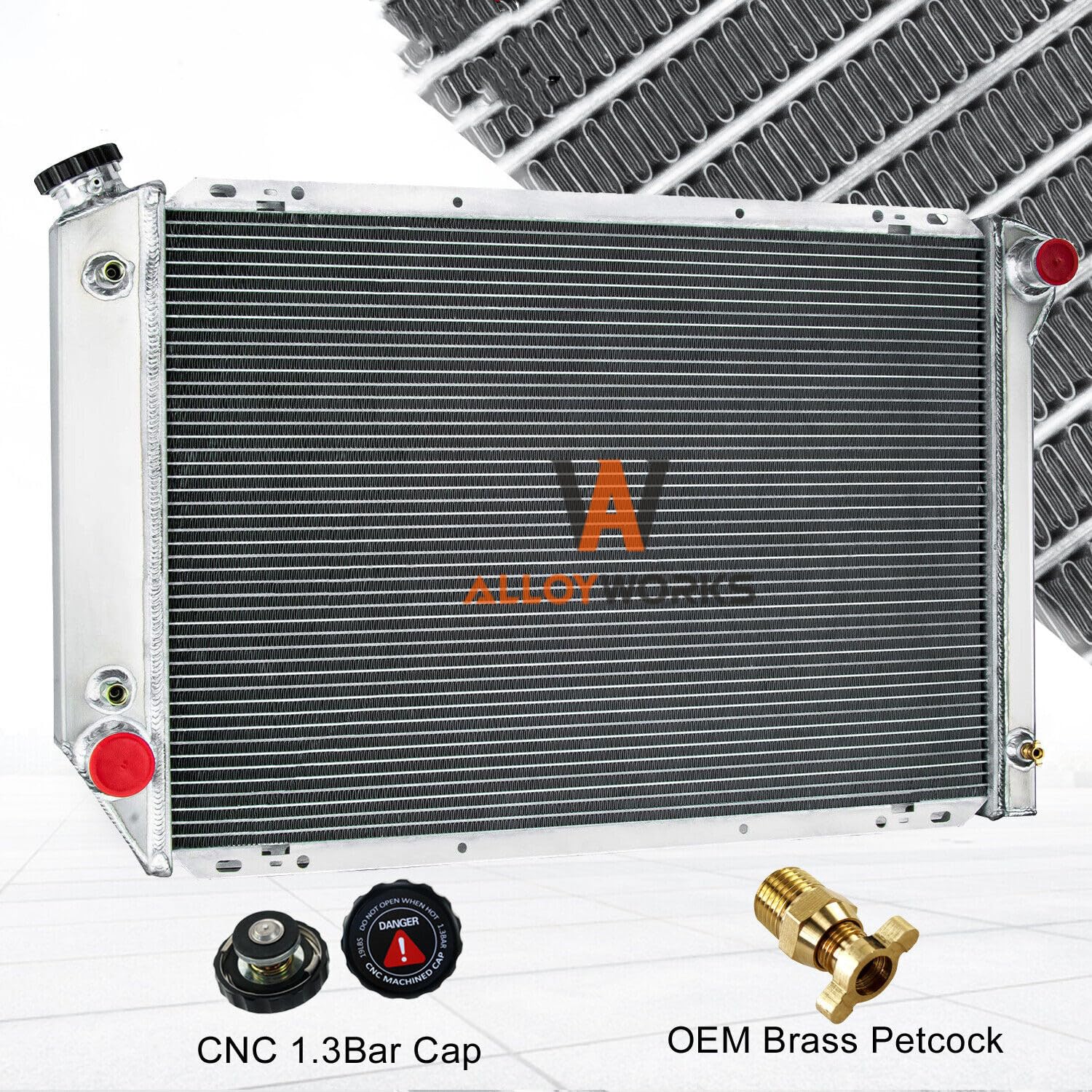 4 Row Aluminum Radiator For 1980-1984 Ford F100 F150 F250 F350 Bronco 5 ...