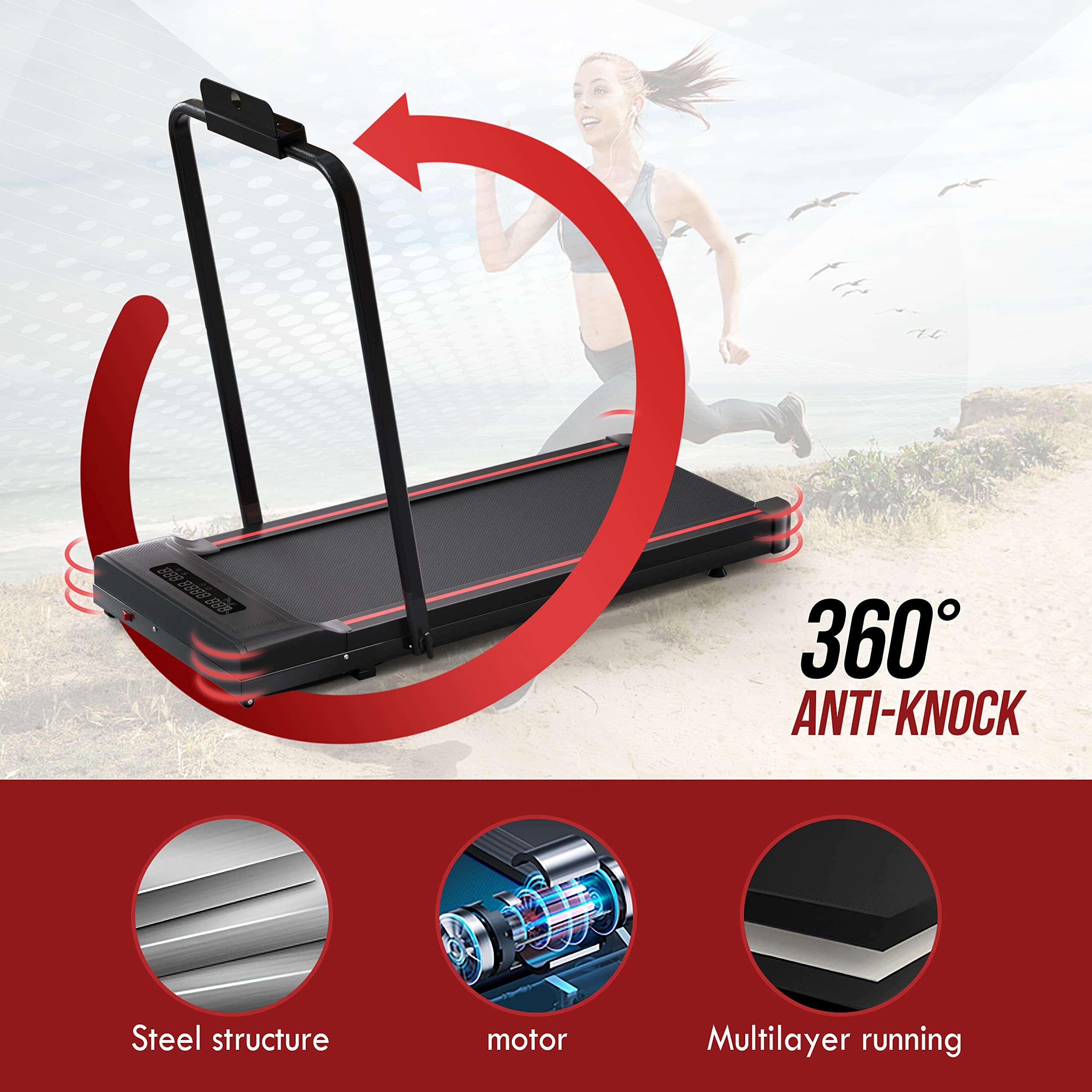 Snapklik.com : Treadmill-Under Desk Treadmill-2 In 1 Folding Treadmill ...