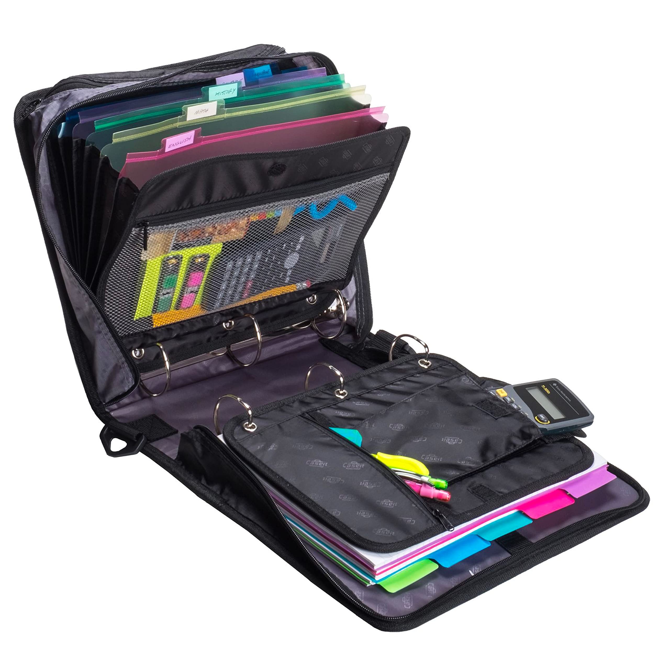 Case-it The Dual 2.0 Zipper Binder Backpack - Two 2 Inch D-Rings - 5 ...