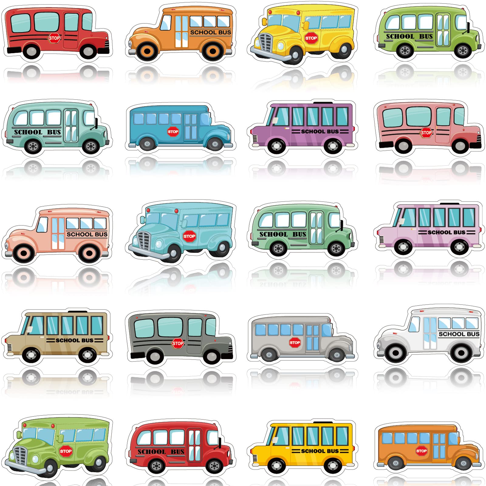 School Bus Sticky Notes 30 - SCHOOL BUS Stickers School Bus Birthday ...