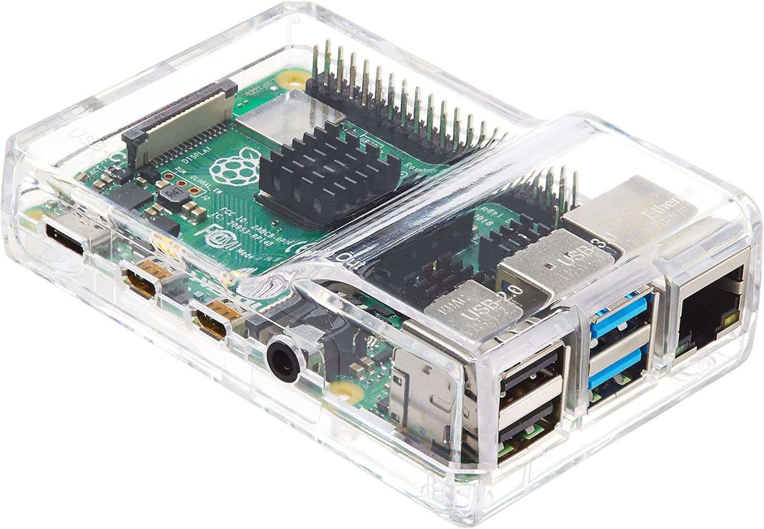 Amazon.com: Vilros Clear Transparent Slim Compact Case for Raspberry Pi ...