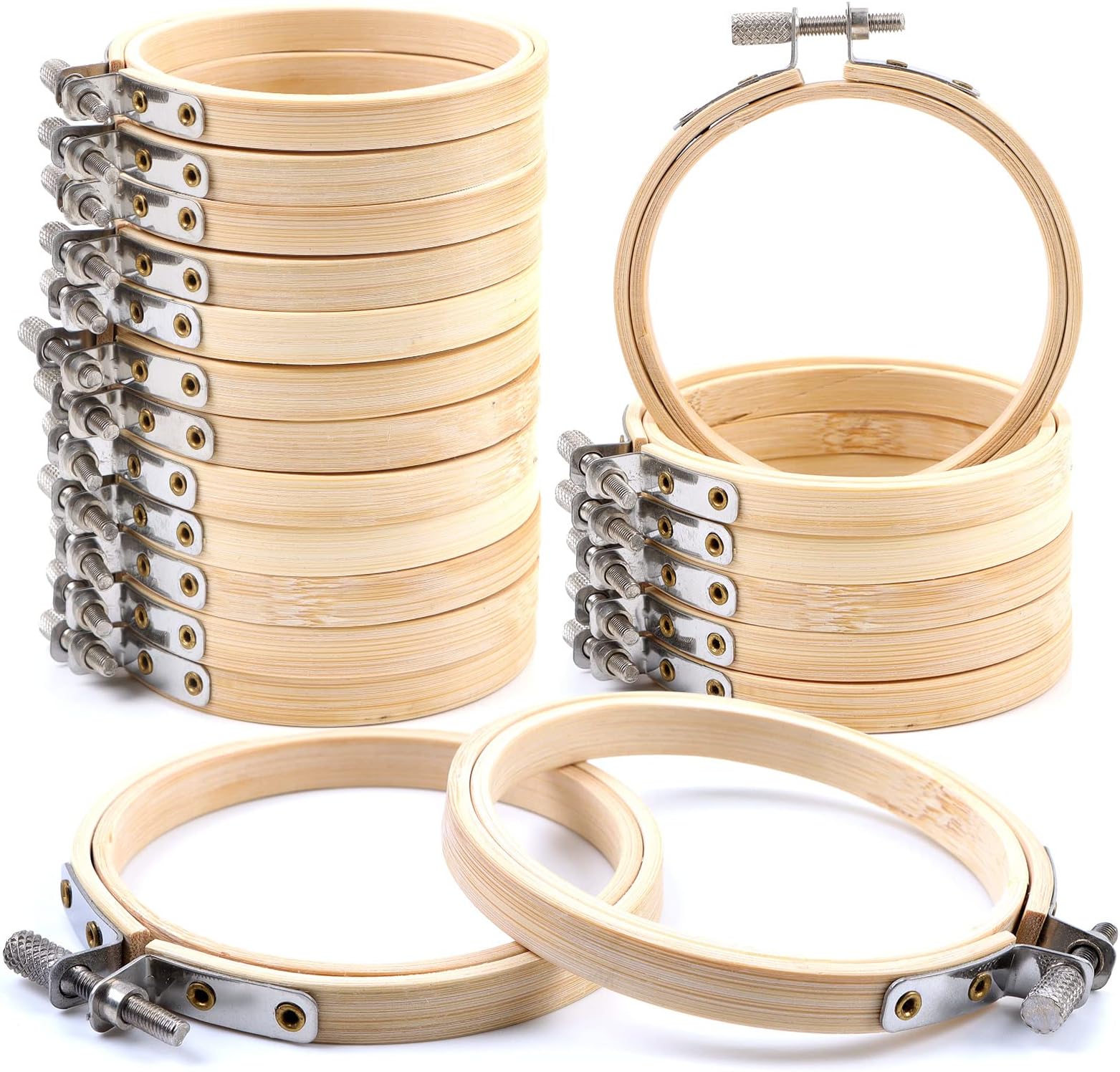 TOKERD 2 pièces 30cm Cercle à Broder Grand Bambou Anneau de Broderie ...