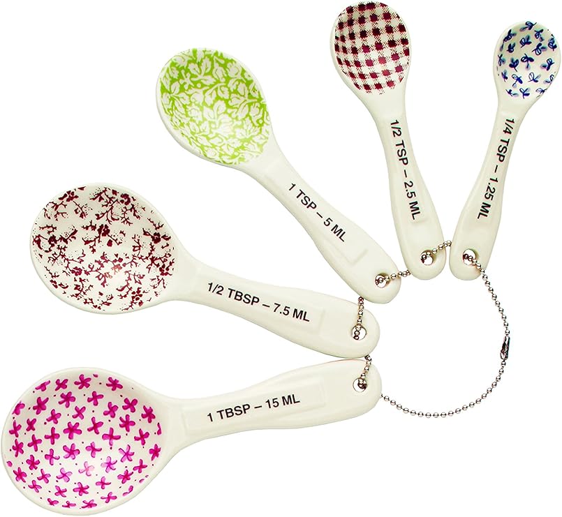 Amazon.com: Rae Dunn Magenta 5 Piece Stoneware Measuring Spoon Set ...