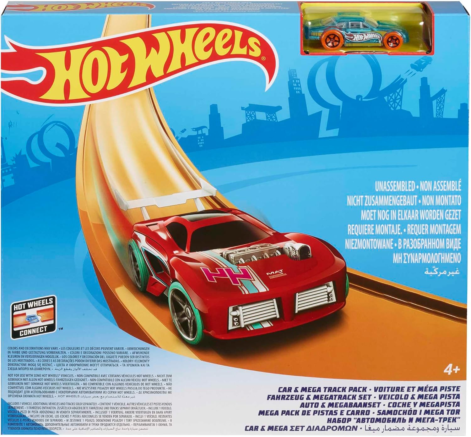 Set de orugas para coches de juguete Hot Wheels, paquete Mega Track, 87 ...