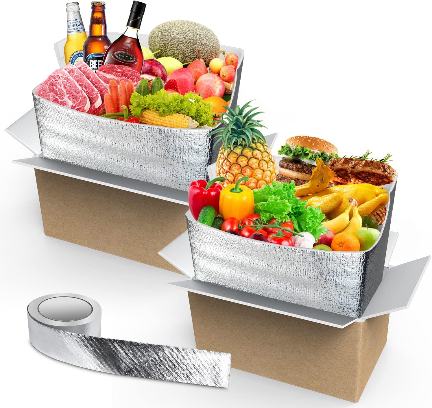 Amazon.com: HeipiChaio Thermo Chill Double Insulated Shipping Box with ...