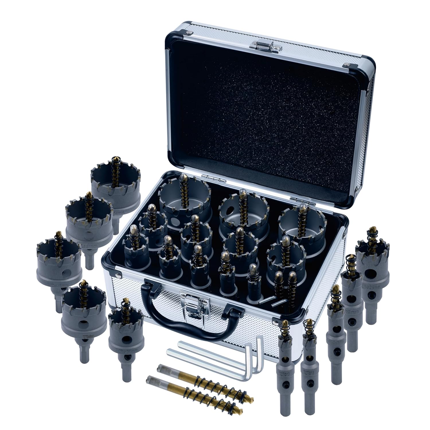 Amazon.com: 16PCS Upgrade Heavy Duty Carbide Hole Saw Kit for Metal,5/8 ...