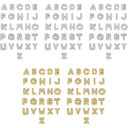 Amazon.com: 130pcs A-Z 8mm Full Rhinestones Slide Alphabet Letters for ...