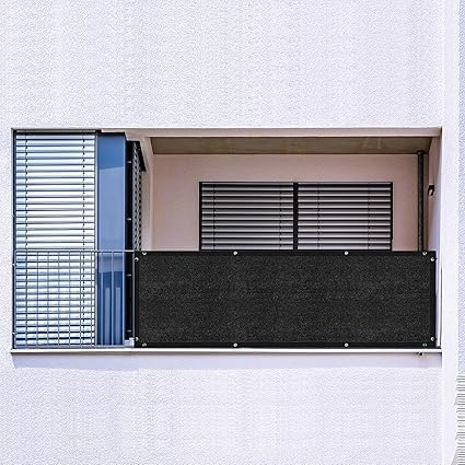 Amazon.com : JXXXN 3.2'x10' Black Balcony Privacy Fence Screen ...