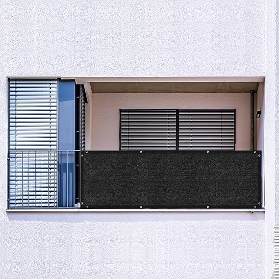 Amazon.com : JXXXN 3.2'x10' Black Balcony Privacy Fence Screen ...