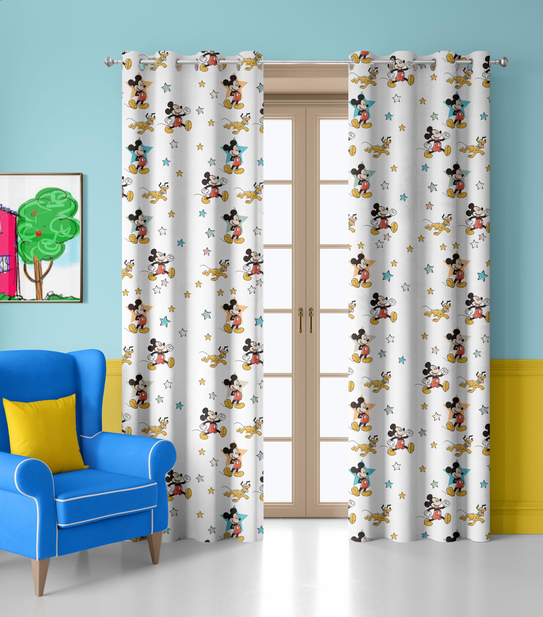 Mickey Mouse Curtain Disney's Mickey Mouse Allover Print Shower