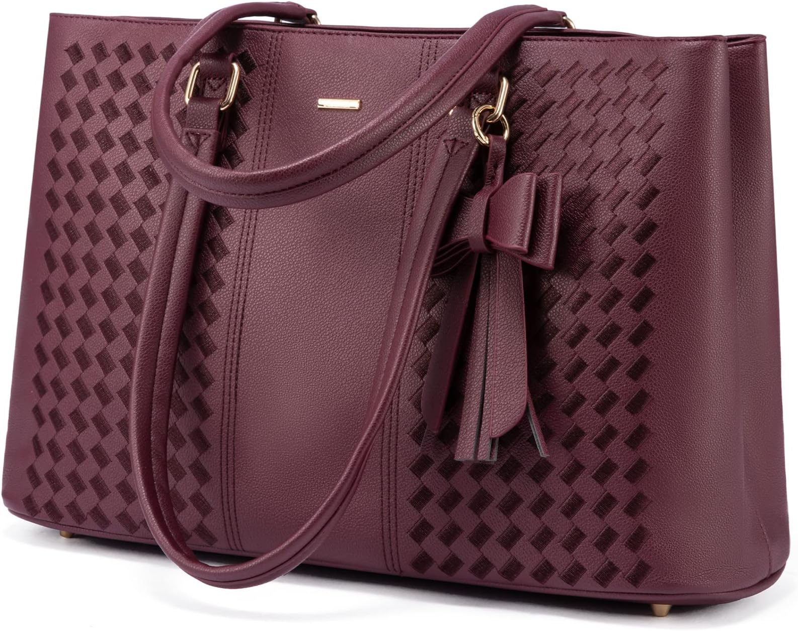 Amazon.com: LOVEVOOK Laptop Bag for Women 15.6 inch,Diamond Quilted ...