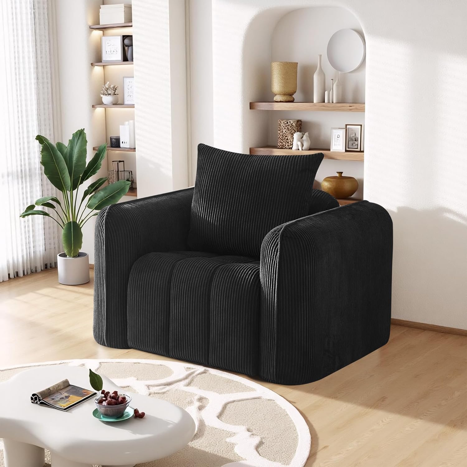 Amazon.com: UMBFUN Boneless Accent Chair, Single Sofa Couch Chair, Cozy ...