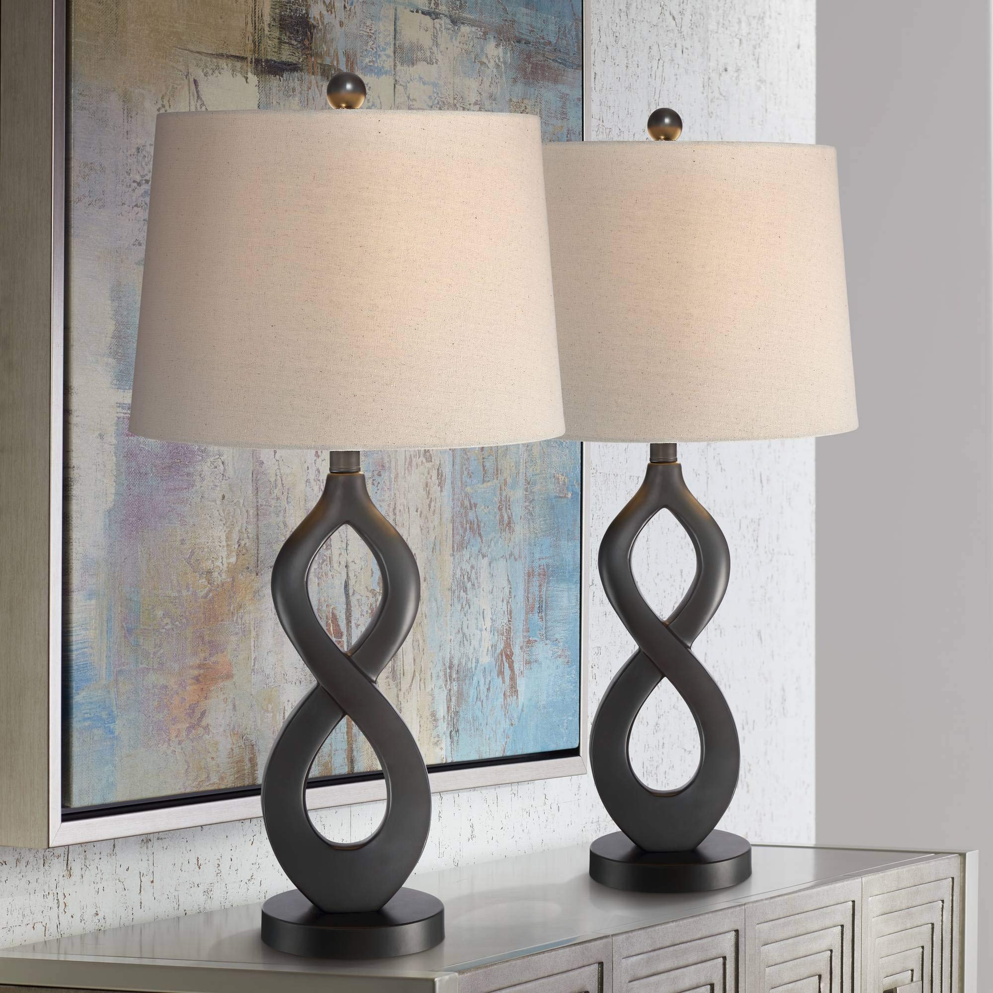 Buy 360 Lighting Lars Modern Contemporary Style Table Lamps 27.25" Tall ...