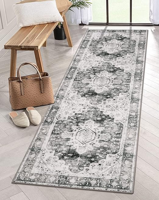 Amazon.com: Moynesa Ultra-Thin Washable Runner Rug 2x7 for Hallway Non ...