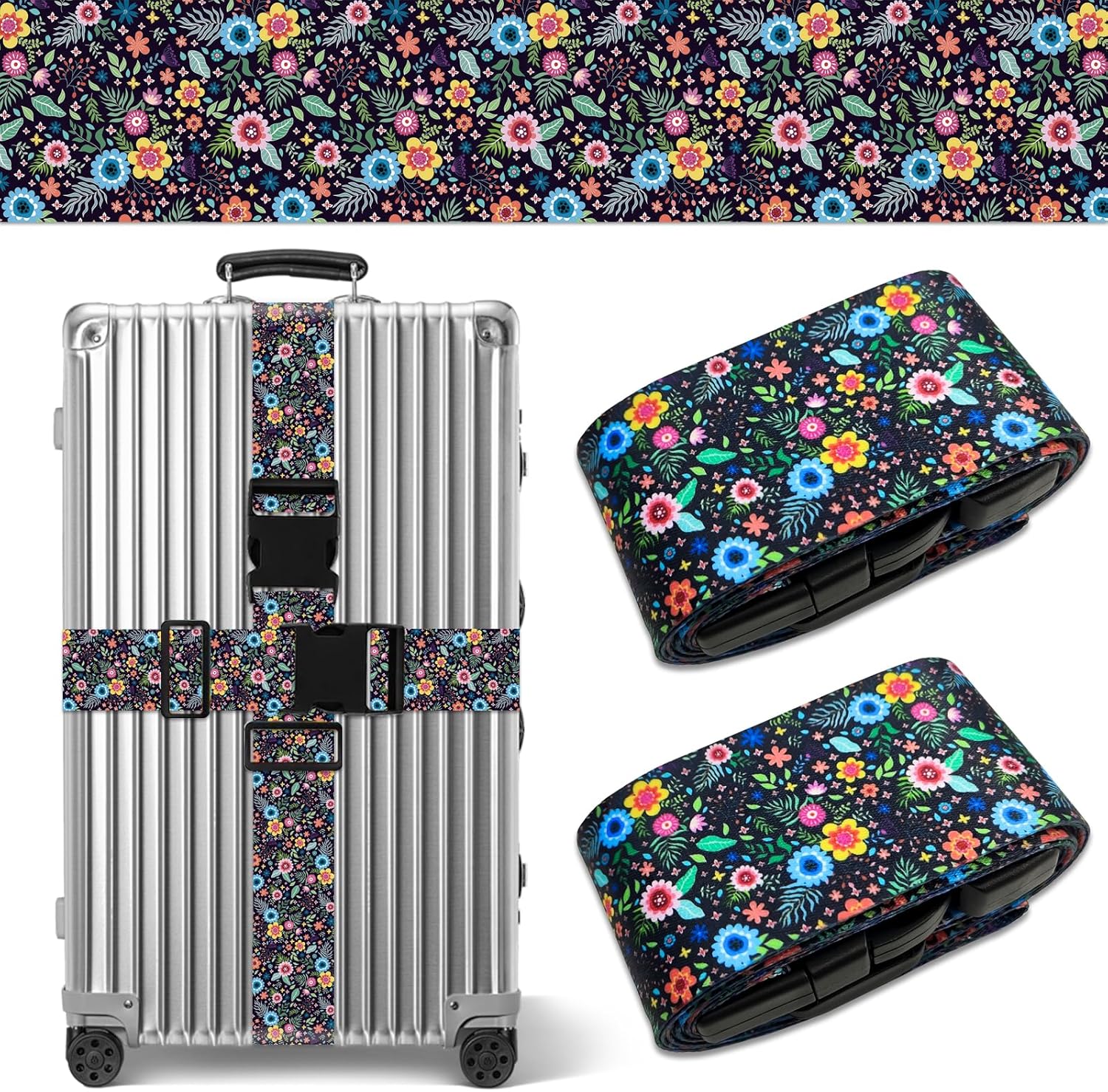 Amazon.com | Luggage Straps for Suitcases TSA Approved, Luggage ...