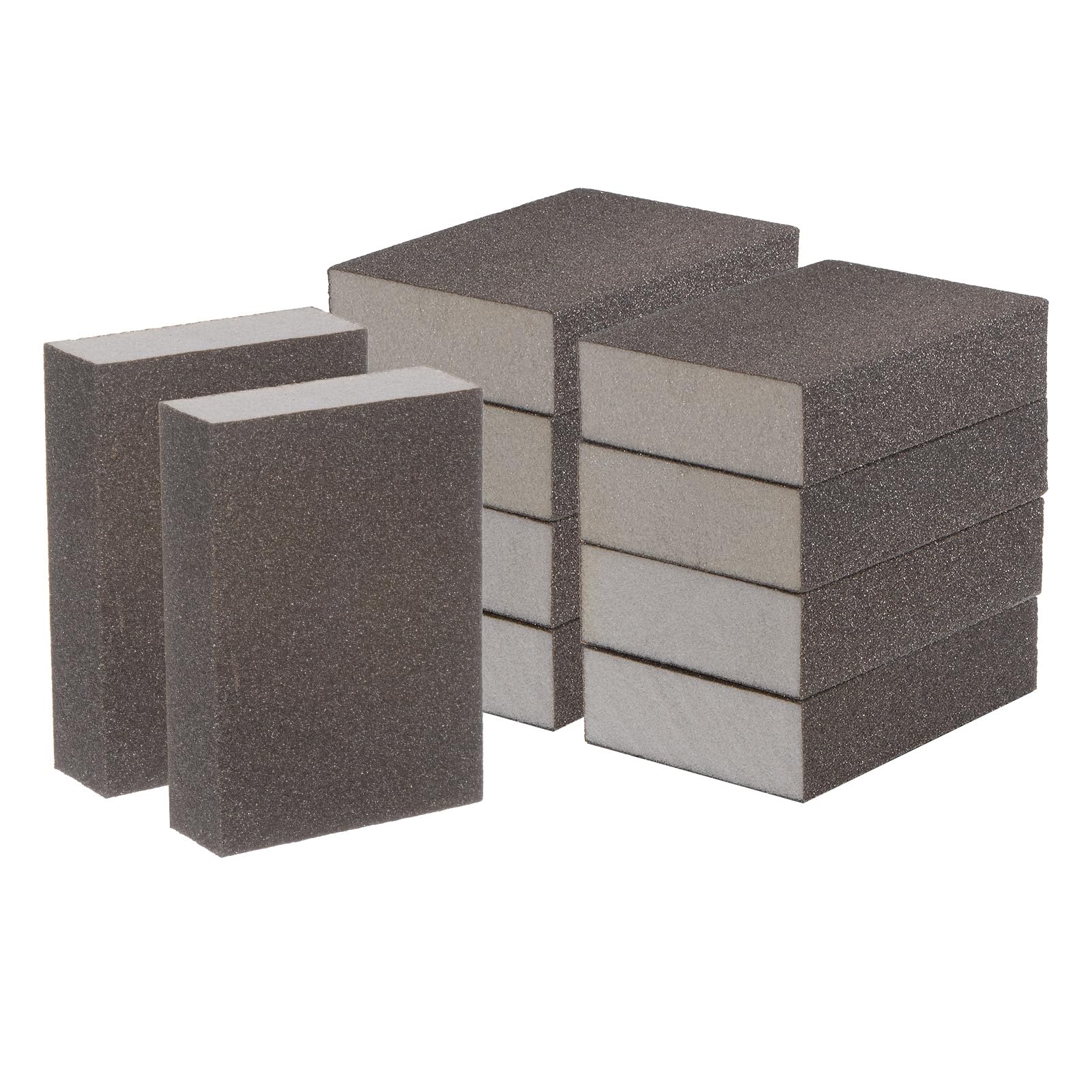 sourcing map 10pcs Medium Grit Sanding Sponge Blocks 180-240 Grit Foam ...