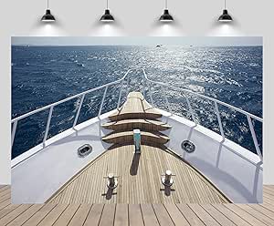 Amazon.com : CHNYWORK 9ftx6ft Luxury Motor Yacht Backdrop Cruise Ship ...
