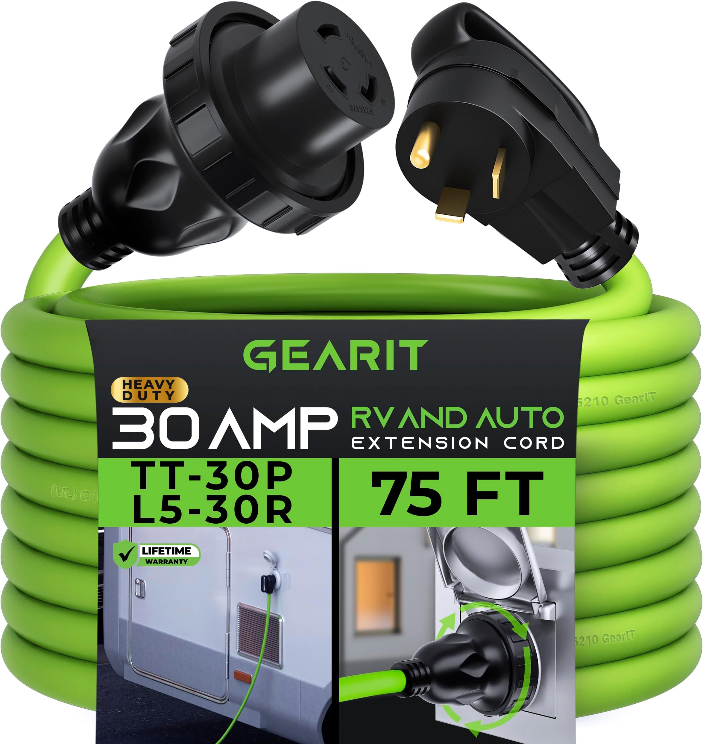 Amazon.com: ELECTERY 30 Amp 75 Ft RV Power Extension Cord NEMA TT-30P ...