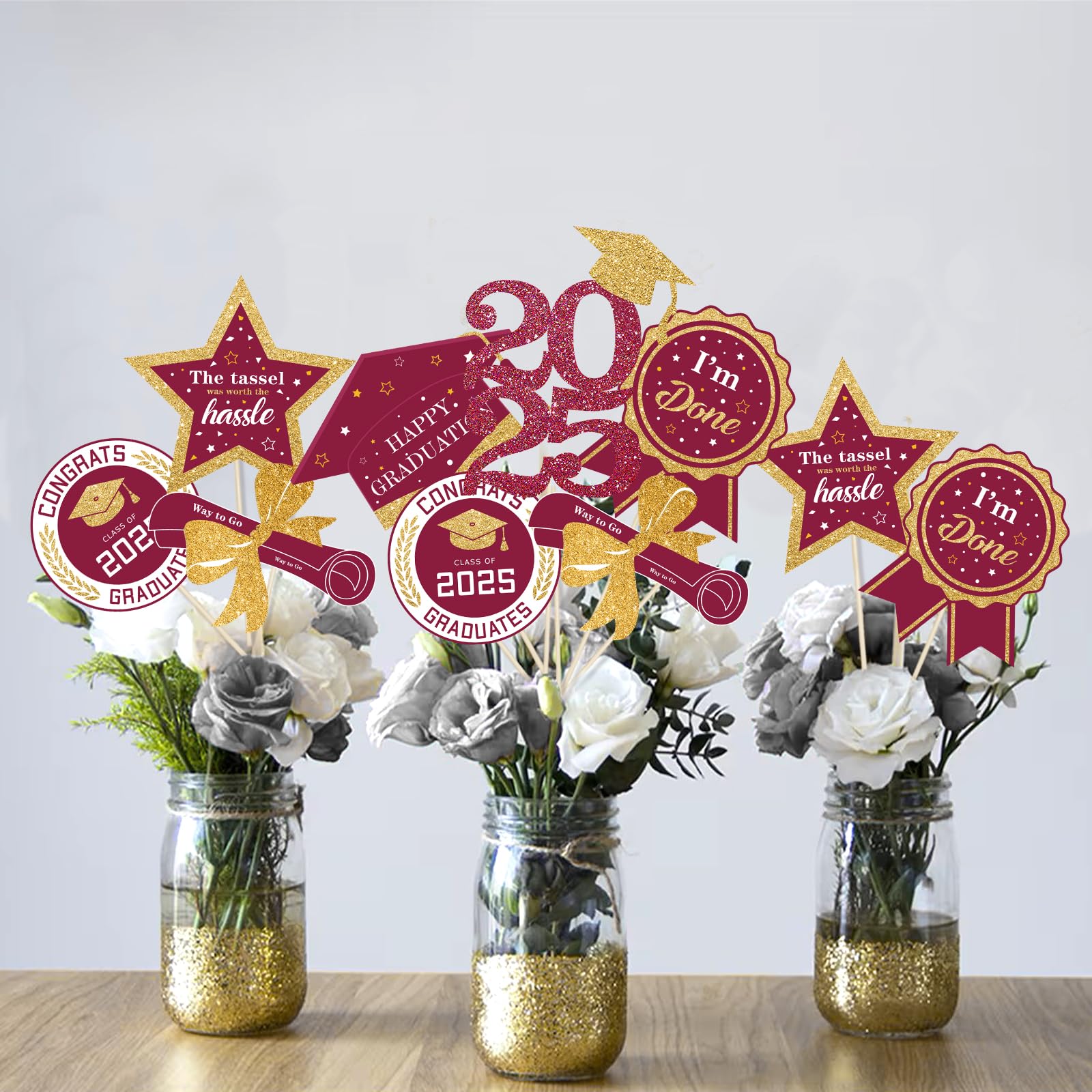 Snapklik.com : Graduation Decorations For Class Of 2025-30pcs Glitter ...