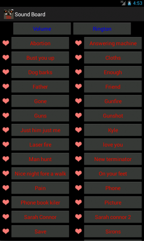 Sounds from motion picture Terminator SOUNDBOARD - App on Amazon Appstore