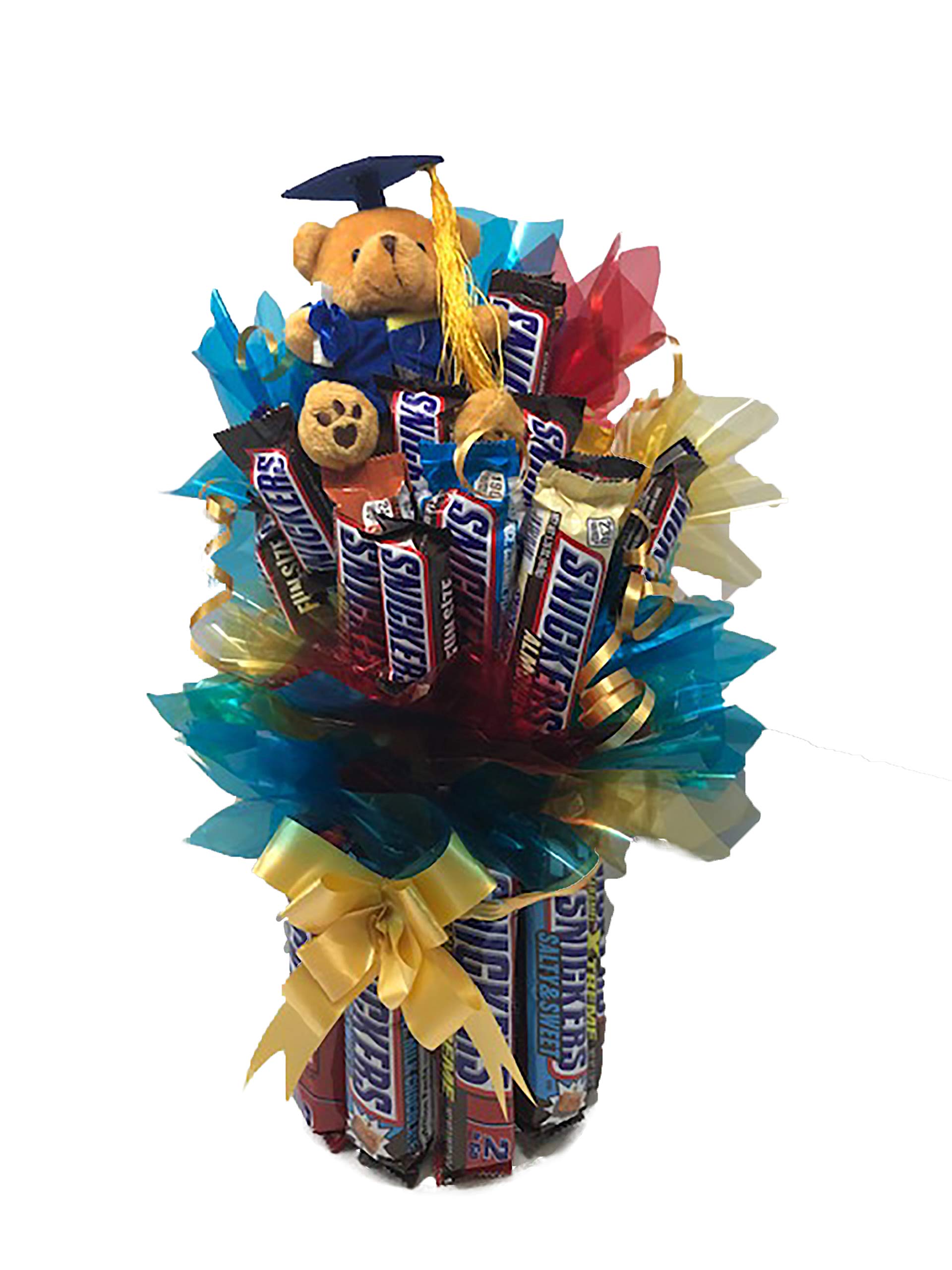 Buy Graduation Celebration Snickers Edible Candy Bouquet Handcrafted ...