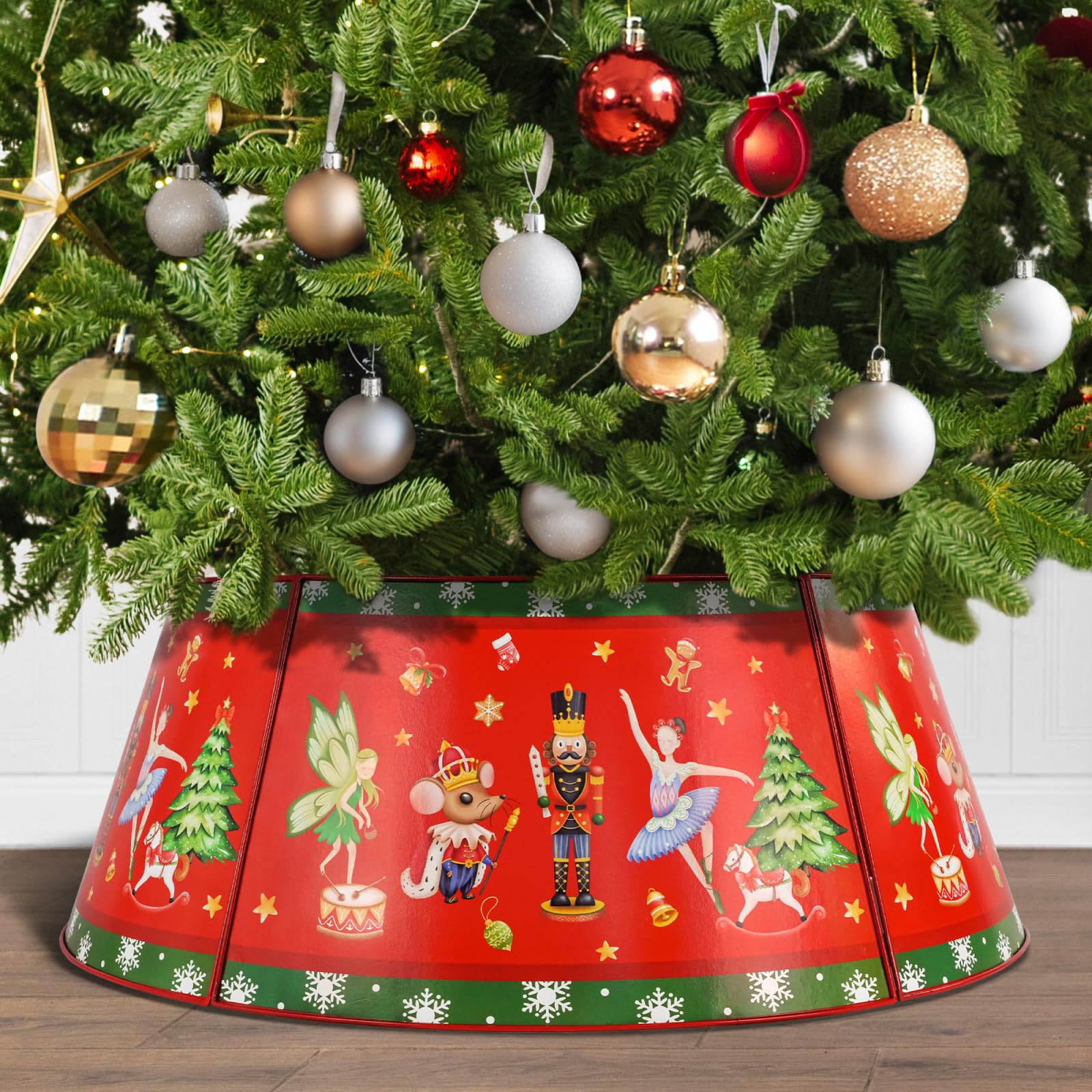 Amazon.com: Putuo Decor 27in Christmas Tree Collars Red, Metal ...