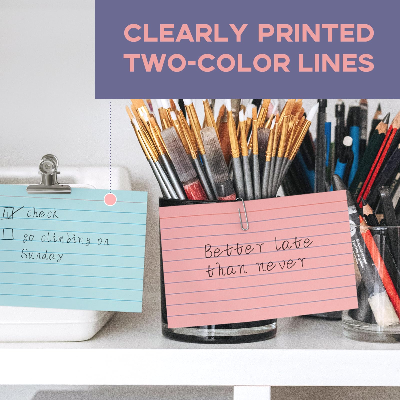 Snapklik.com : Colored 4x6 Index Cards Ruled-Goefun 300 Sheets Lined ...