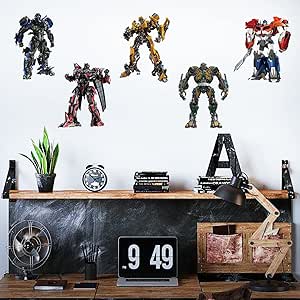 Amazon.com: Vinyl Robots Wall Decals for Boys Children Room Removable ...