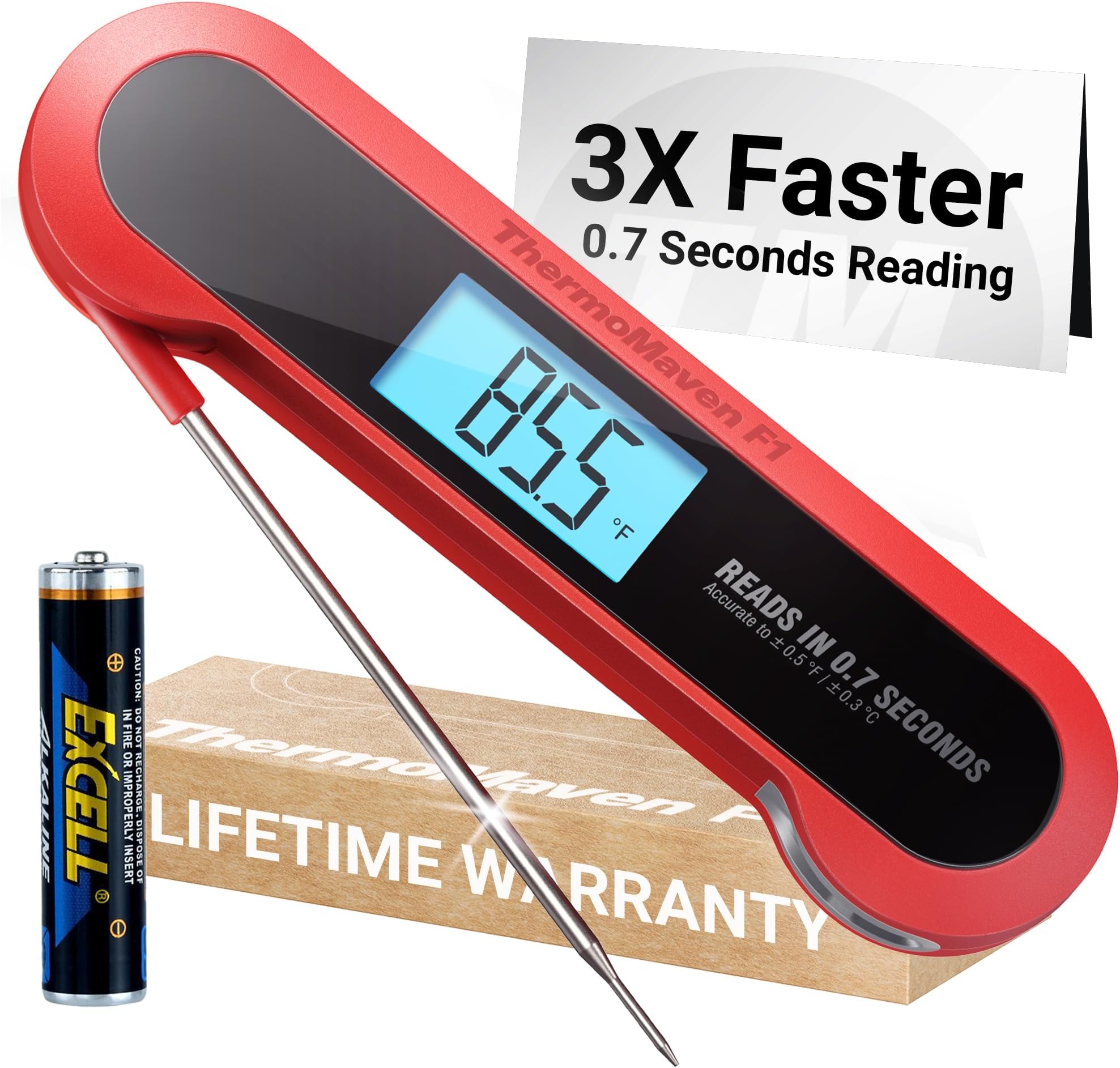 Amazon.com: ThermoMaven Meat Thermometer Digital for Grill – 0.6 ...