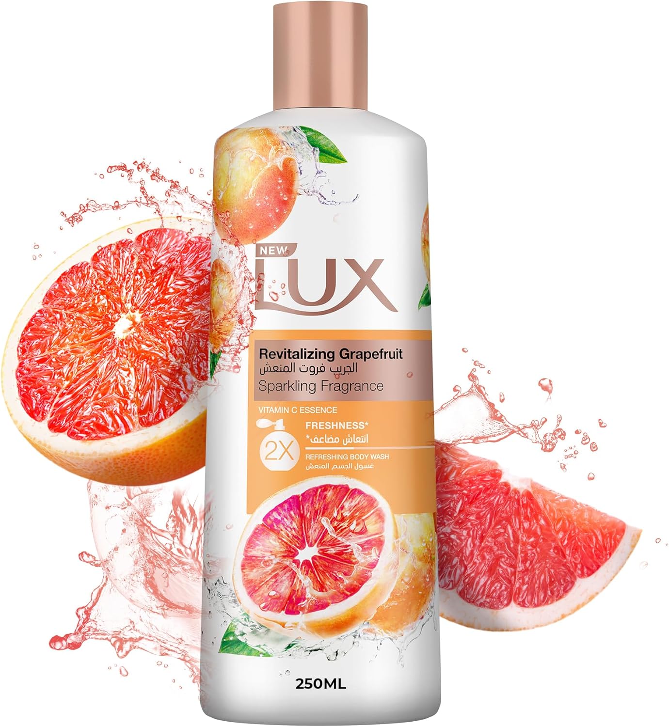 Lux Revitalizing Body Wash, Grapefruit, with Vitamin C Essence & 2x ...