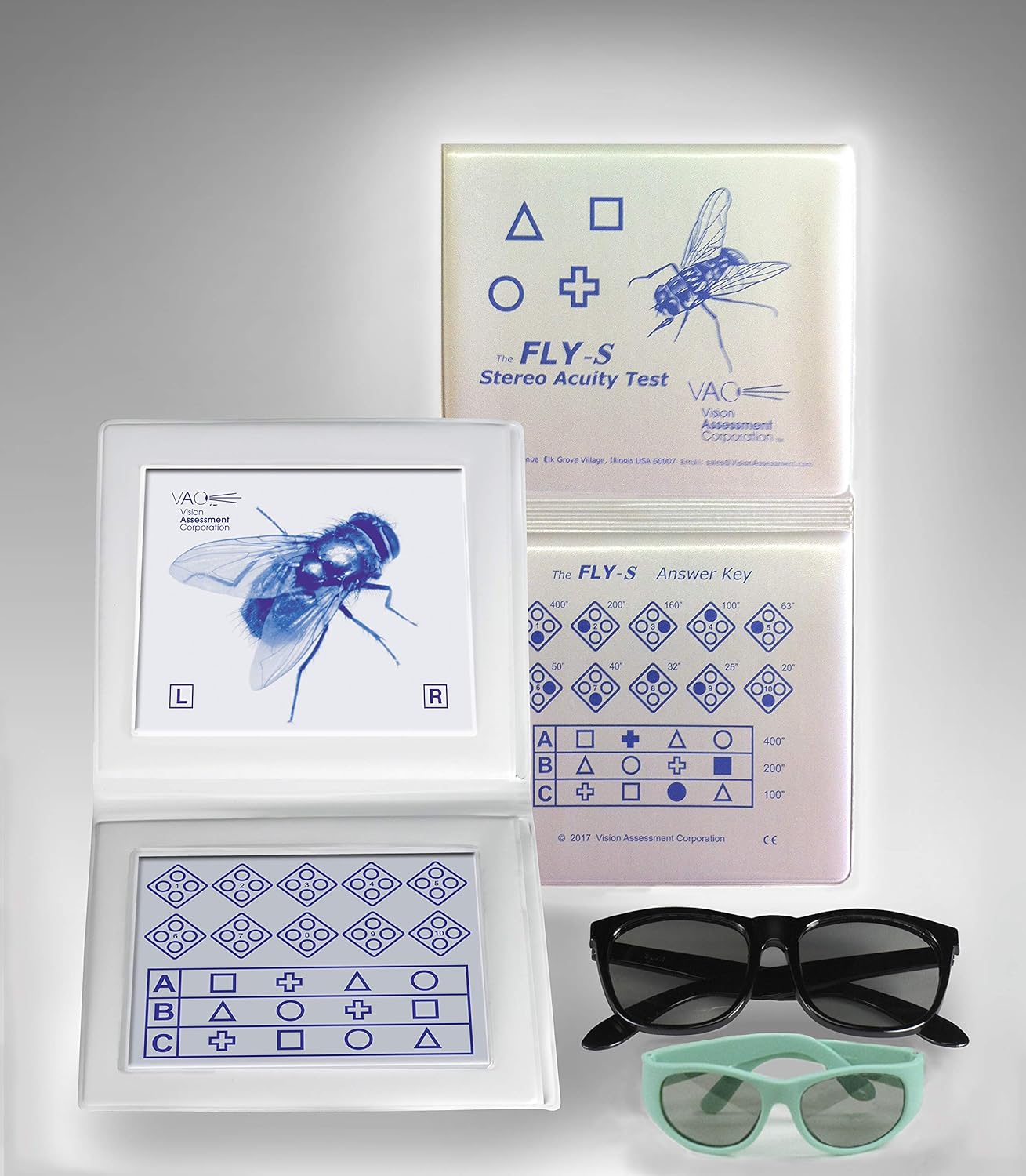 Amazon.com: Stereo Fly Acuity Test W/Pediatric & Standard Polarized ...