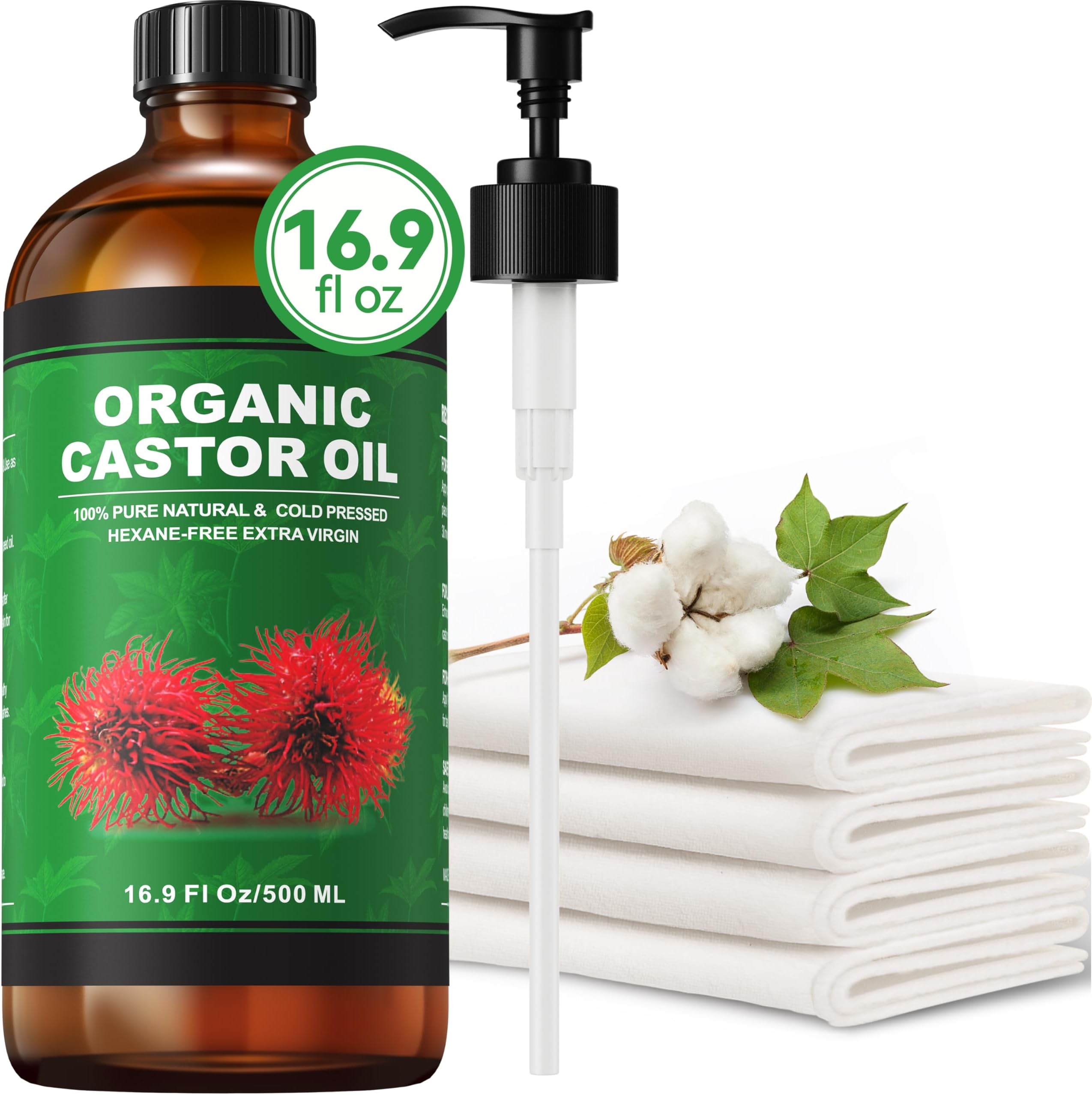 Amazon.com: HERITAGE STORE Organic Castor Oil Pack Wrap Kit - Soothing ...