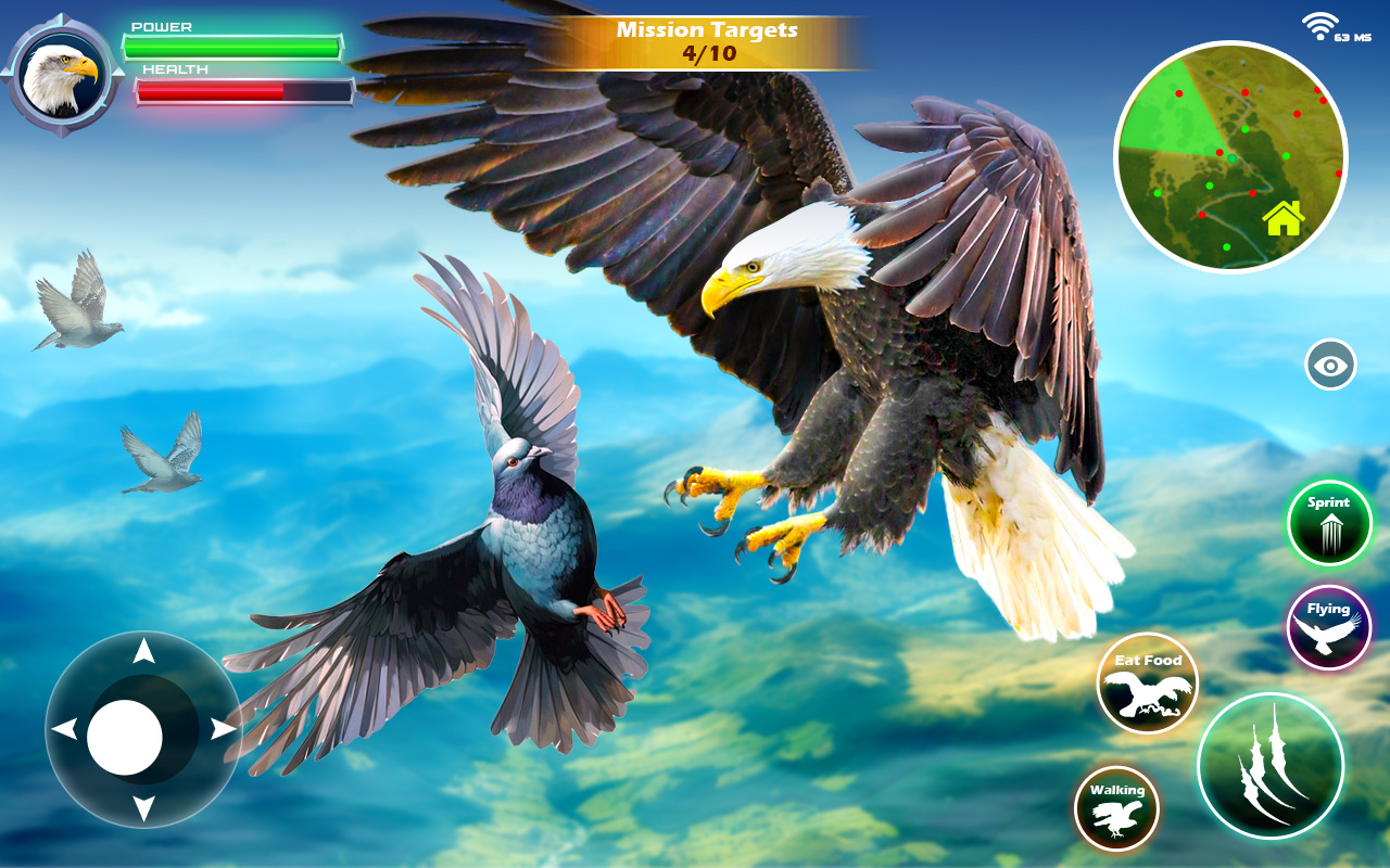 Real Eagle Simulator Bird Sim - Hunt & survive in bird simulator game ...