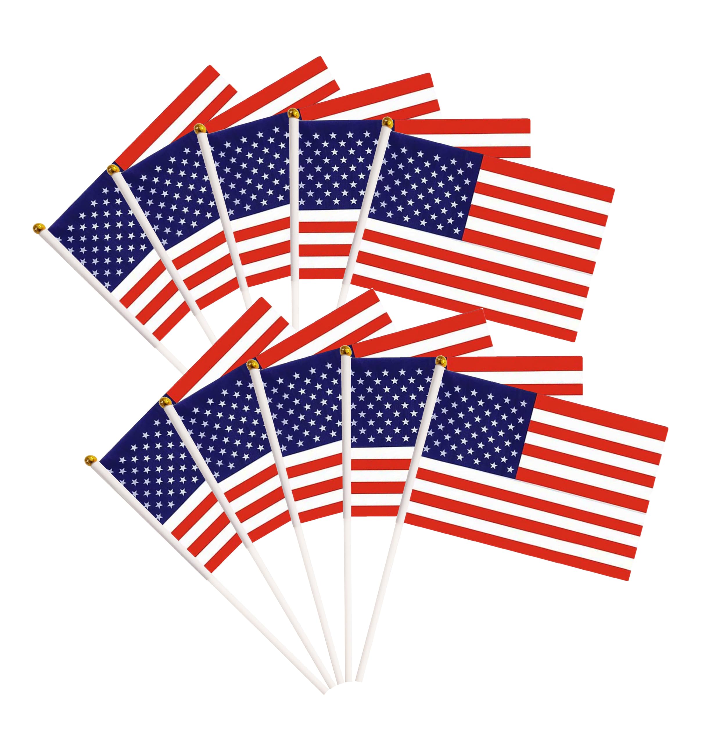 Amazon.com : 50 Pack USA America Flags Small Mini Hand Held American US ...