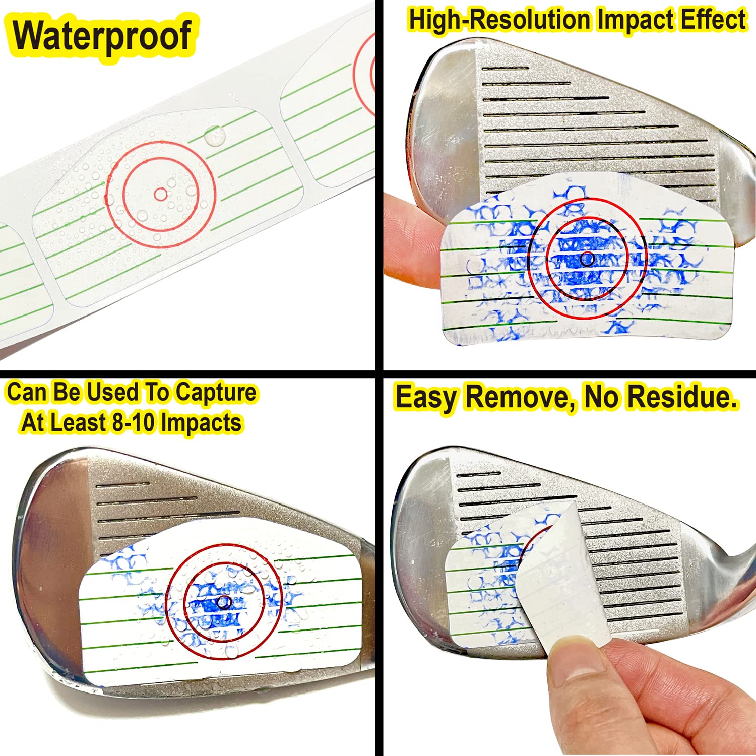Snapklik.com : Golf Impact Tape Labels 250 Pcs/Roll Golf Impact ...